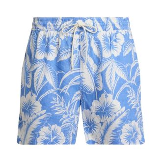Polo Ralph Lauren Homme, Maillots de bain, Bleu, Taille: XL Traveler Linen Swim Trunk