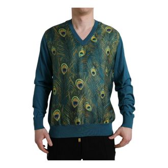 Dolce & Gabbana V-neck Strickware - - Knitwear - Herren - Mehrfarbig - XL