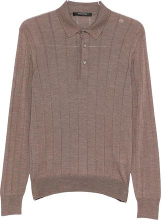Tagliatore Geripptes Poloshirt - - Tops - Herren - Braun - L