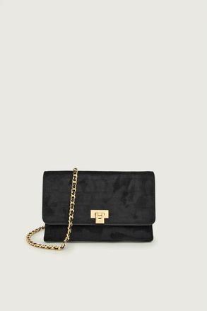 Elisabetta Franchi Femme, Sacs, Noir, Taille: ONE Size Sac bandouli&egrave;re en daim