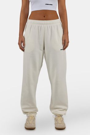 Pegador Sweathose PEGADOR Villa High Waisted Sweat Pants, Damen, Gr. L, N-Gr, washed warm wei&szlig; schwarz, Sweatware, Obermaterial: 80% Baumwolle, 20% Polyester,