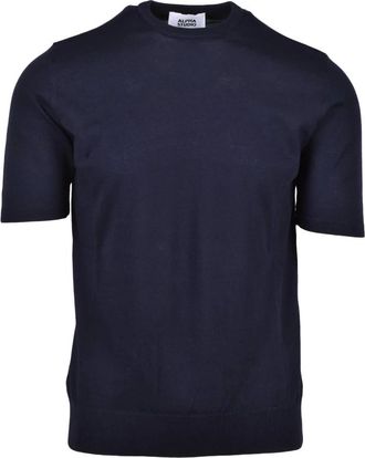 Alpha Studio Homme, Pulls, Bleu, Taille: S Pullover Girocollo