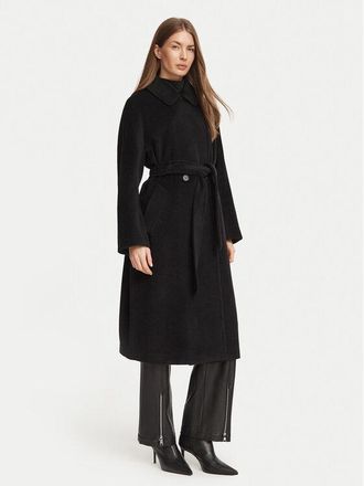Marella Wollmantel 2623016082200 Schwarz Regular Fit