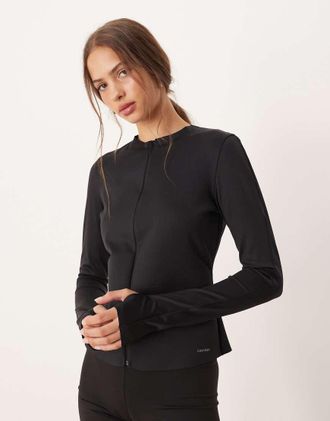 Calvin Klein Jeans Top sous-couche &agrave; manches longues - Noir