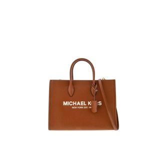 Michael Kors Femme, Sacs, Brun, Taille: ONE Size Sac cabas Mirella en cuir grain&eacute; moyen