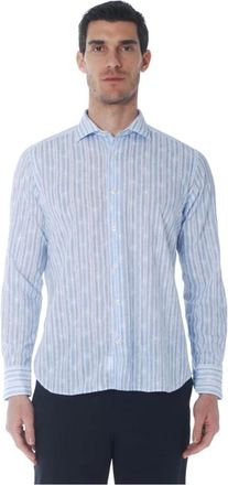 Tintoria Mattei Homme, Chemises, Multicolore, Taille: 3XL Chemise en coton &agrave; rayures et broderies florales int&eacute;grales