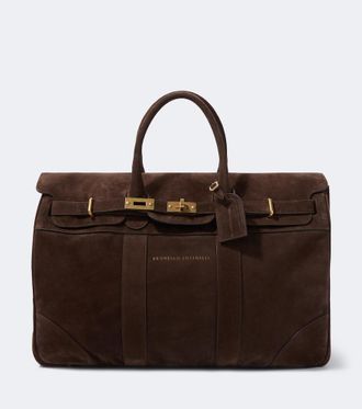 Brunello Cucinelli Weekender aus Veloursleder
