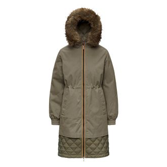 K-Way Veste Fosca en coton cir&eacute; et nylon - Femme - Manteaux - Vert - Taille: 42 FR