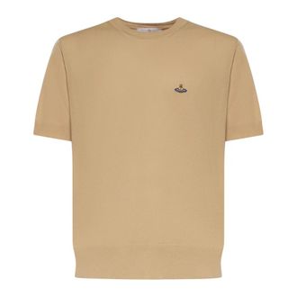Vivienne Westwood Baumwoll-T-Shirt mit Rundhalsausschnitt - - Knitwear - Herren - Beige - L