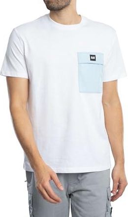 Weekend Offender Homme T-Shirt Stiniva, White/Ocean Wave, M