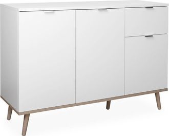 Finori Kommode Schrank Anrichte Göteborg 56 weiß 120 x 85 x 40 cm
