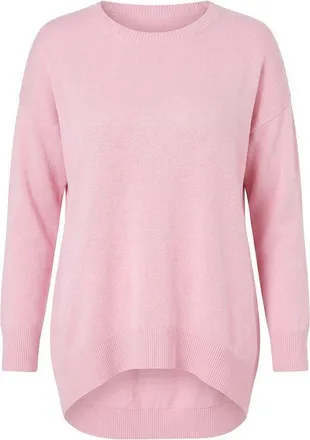 Miamoda Strickpullover Pullover Loose Fit Rundhals Saum hinten l&auml;nger