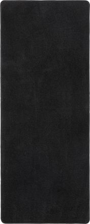 Hanse Home Läufer Fancy, Schwarz, Kunststoff, Uni, rechteckig, 80x200 cm, strapazierfähig, pflegeleicht, stuhlrollengeeignet, in verschiedenen