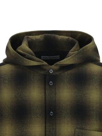 Balenciaga Checked Flannel Shirt - Black
