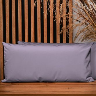 MG Design 2er Set Kissenbez&uuml;ge 40 x 80 cm in Violett - mit Rei&szlig;verschluss, samtig-weich, fein & dicht, pflegeleicht