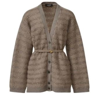 Fabiana Filippi Gilet en maille - Femme - Pulls - Beige - Taille: 38 FR