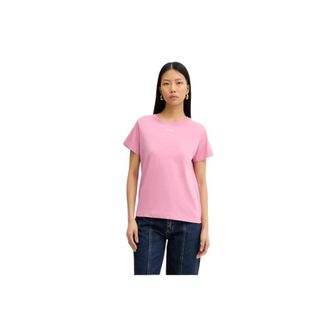 Pinko Pinko, Femme, Tops, Rose, Taille: 42 FR Logo T-shirt