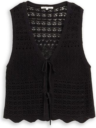 Tom Tailor Cardigan Pullover & Strickjacken Strickwesten mit Lochmuster