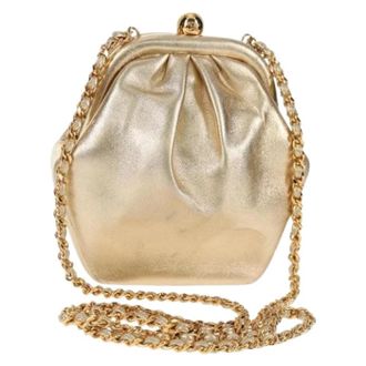 Chanel Mini Sac en Cuir Pre-owned - Femme - Pre-owned - Jaune - Taille: ONE Size