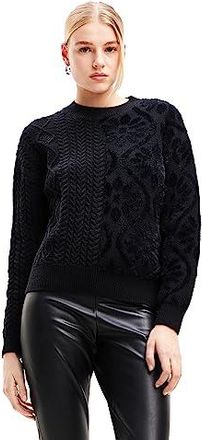 Desigual Pull Shasa, Noir, XL Femme
