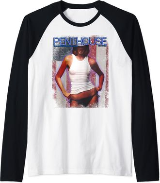 Penthouse Magazine 1976 Juli Pinup Girl Vintage US-Flagge Raglan