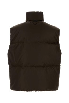 Prada Re-Nylon Down Vest - Brown