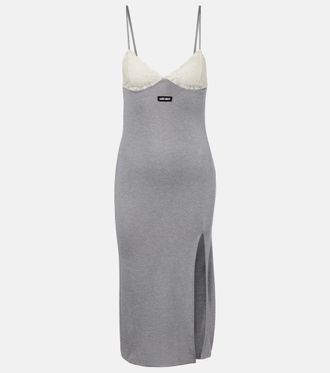 Miu Miu Midikleid aus Seiden-Jersey mit Seide