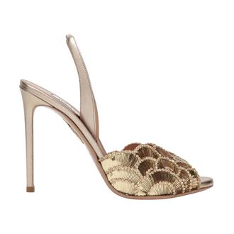 Aquazzura Niedriger Absatz Abendsandale - - Shoes - Damen - Gelb - 38 1/2 EU