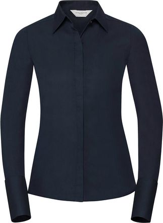 Russell Athletic Russell Collection - Ultimate Hemd f&uuml;r Damen Lang&auml;rmlig (Leuchtend Navy-Blau)