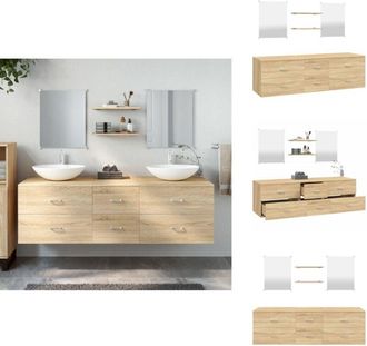 vidaXL Vidaxl - Ensemble de meubles salle de bain 5 pcs ch&ecirc;ne bois ding&eacute;nierie - Meuble Salle De Bain - Ensemble Salle De Bain - Armoire Salle De Bain