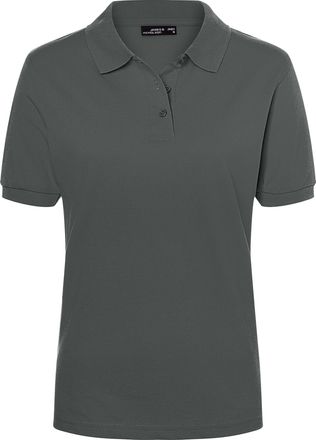 James & Nicholson Damenpolo Classic - Piqu&eacute;-Poloshirt mit gestrickten B&uuml;ndchen | Farbe: Graphite | Gr&ouml;sse: XXL