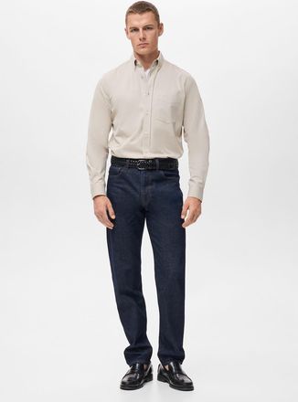 Mango Chemise 100 % coton regular-fit poche écru - Homme - XXL - MANGO MAN