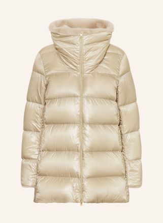 Herno Herno Daunenmantel Mit Kunstfell beige