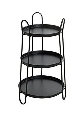 Haku Möbel Table dappoint Noir, métal - Dim.: H 72 cm x Ø 43 cm, Style: Modern