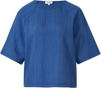 s.Oliver Kurzarmshirt T-Shirt Shirtbluse im Fabricmix