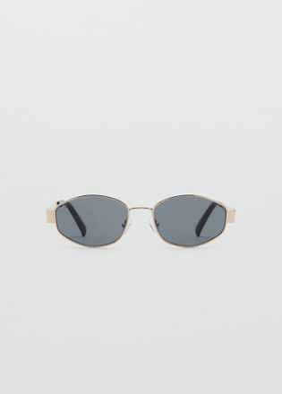Mango Lunettes de soleil monture m&eacute;tallique ovale or - Femme - Taille unique - MANGO
