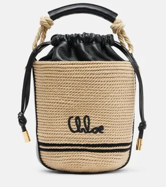 Chlo&eacute; Chlo&eacute; Sac seau Soleil Mini &agrave; effet raphia