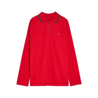 Vivienne Westwood Langarm Poloshirt - - Tops - Herren - Rot - L