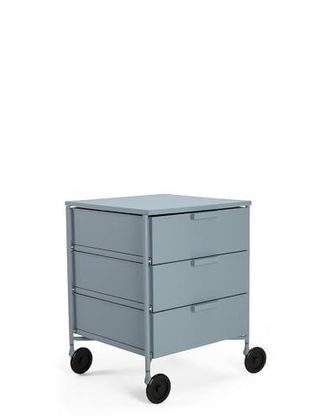 Kartell Meuble conteneur &agrave; tiroirs, Acier alli&eacute;, Bleu P&acirc;le, W49/D47,5/H63(cm)