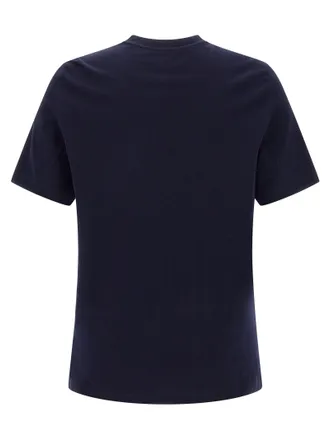Brunello Cucinelli Logo-Embroidered T-shirt - Navy