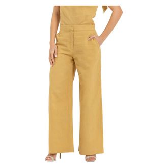 Kocca Femme, Pantalons, Jaune, Taille: 36 FR Pantalon large taille haute
