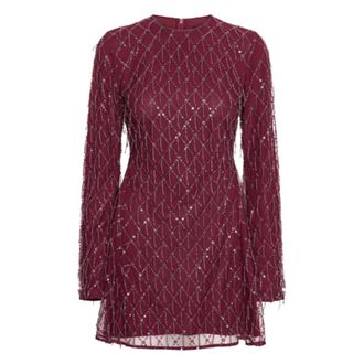 Rotate Pailletten Mini A-Linienkleid - - Dresses - Damen - Rot - XS