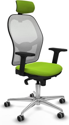 Piqueras y Crespo Schreibtischstuhl mit Chorquera Armlehnen, h&ouml;henverstellbarer Lendenwirbelst&uuml;tze und h&ouml;henverstellbarem Kopfteil und Neigungsverstellung, ausgestattet