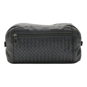Bottega Veneta Pre-owned Sacoche en cuir Intrecciato - Femme - Pre-owned - Noir - Taille: ONE Size