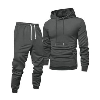 Generic Surv&ecirc;tement cargo 2 pi&egrave;ces pour homme - Surv&ecirc;tement de sport 2 pi&egrave;ces avec poches - Automne - Hiver - D&eacute;contract&eacute; - Confortable - Surv&ecirc;tement de cours