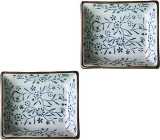 Angoily 2 Stücke Saucenschälchen Keramik Vorspeise Teller Snack Schälchen Soja Essig Dipschalen Porzellan Gewürzschale Japanischer Stil Soßenschale Mini Dipte