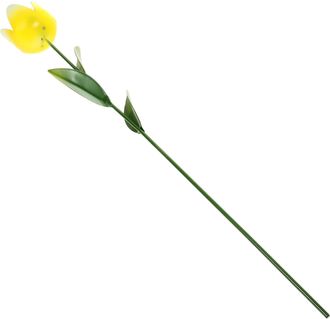 Garneck Metall Gartendeko Tulpe Gelb Wetterfester Outdoor Gartenstecker Realistisches Kunstblumen-metallarrangement Für Beete Rasen Pflanzgefäße Party Und Hei
