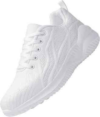Yardwe Chaussures de Course pour Adultes L&eacute;g&egrave;res et Antid&eacute;rapantes Sneakers Fitness F&eacute;minines Maille Tiss&eacute;e Confortables et Portables pour Sport et D&eacute;tente