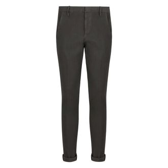 Dondup Homme, Pantalons, Gris, Taille: W35 Pantalon Chino en Coton avec Revers