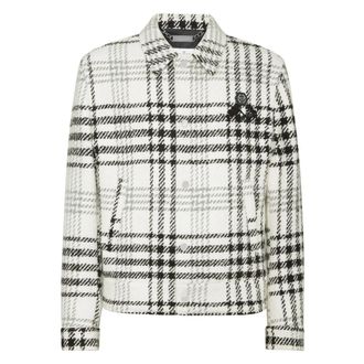 Philipp Plein Gothic Plein Jacket - - Jackets - Herren - Wei&szlig; - XL